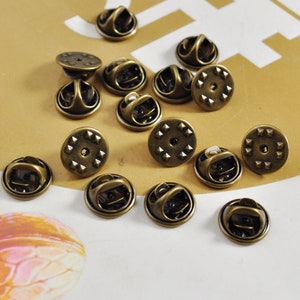 5 Colors,10/20/30/50 Pieces Brass Blank Brooch Tie Pins Pinch Badge ...