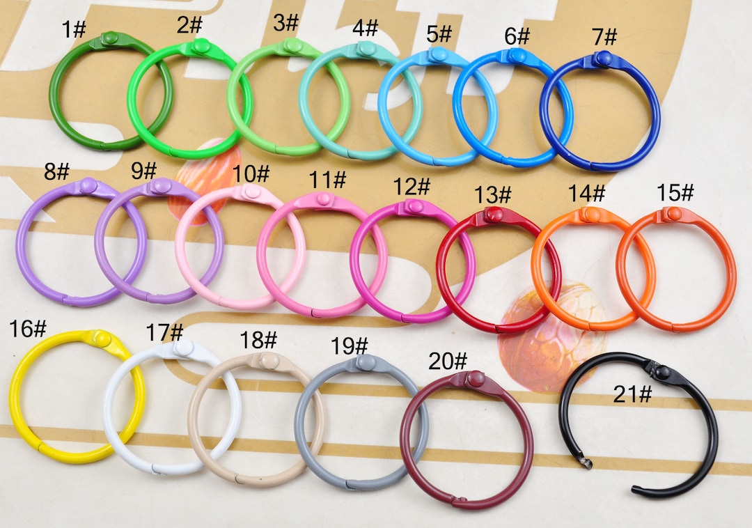 10pcs Binding Rings,coloured Book Rings, Staple Rings,snap Rings ...