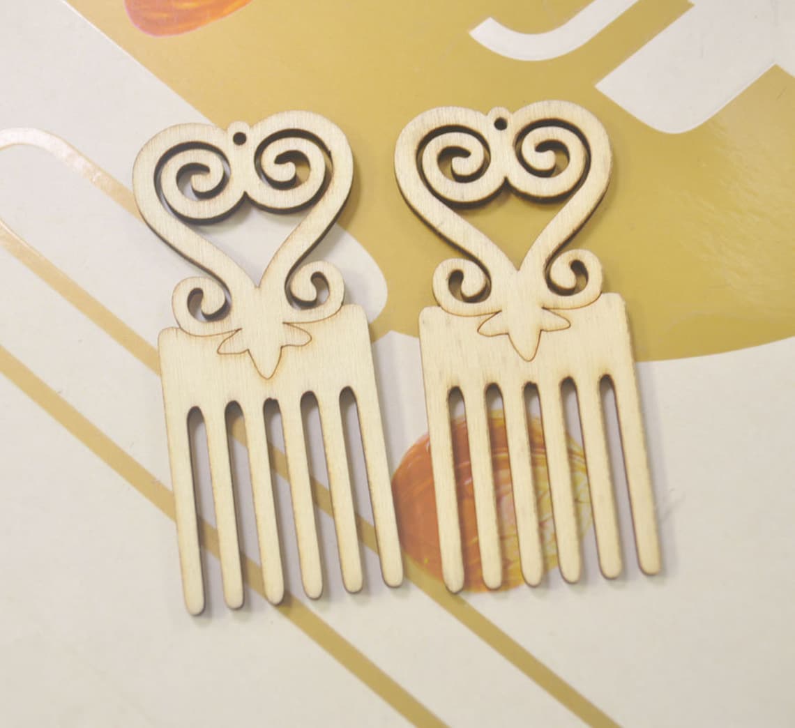 Wooden Hair Comb,8pcs Wood Heart Hair Comb, Natural Wooden Hair Comb ...