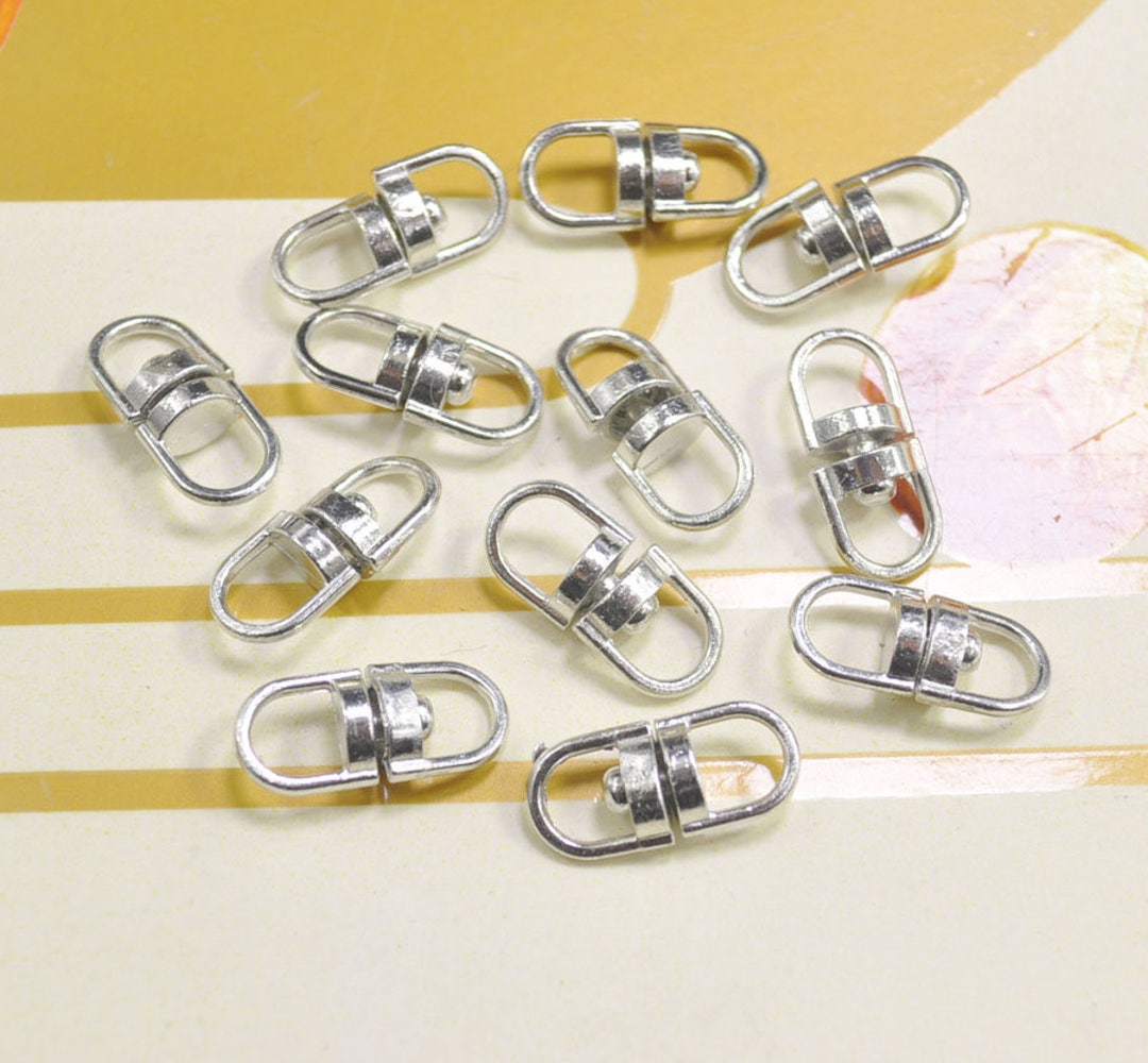 50 Pcs White K Color Swivel Key Ring Connectors Double Loops,key Rings ...