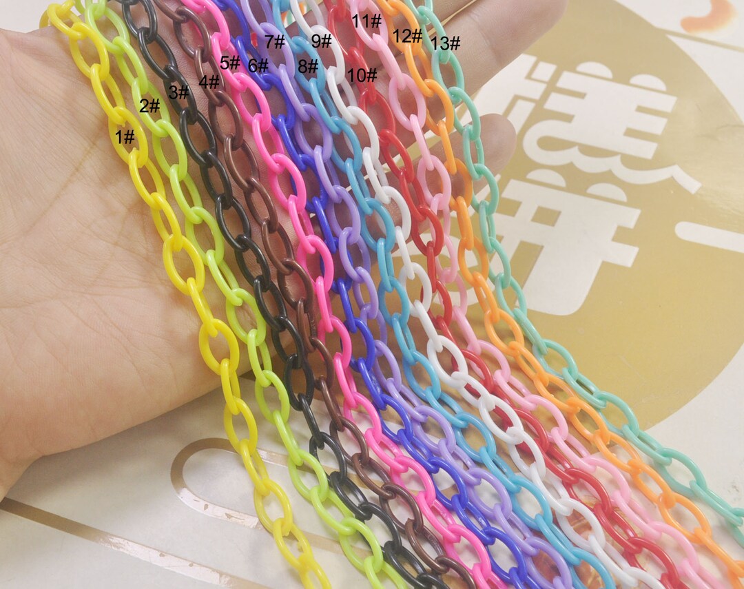 1-10pcs Plastic Chain,plastic Kawaii Chain Pick a Color 50cm Length ...