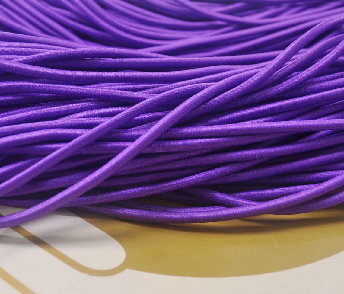 5yds Deep Purple Elastic Cord4mm Round Elastic Cordstretch - Etsy