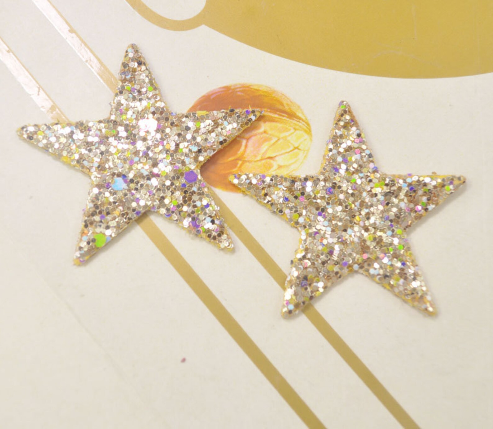 8 Star Piecesmixed Gold Star Pendantglitter Leather Star - Etsy