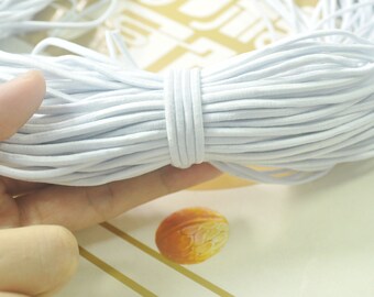 20/50 Meters 2.5mm Round Elastic Cord,white Elastic Cord ,stretch ...