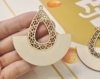 10 Pieces Drop Shape Wood Pendantsunfinished Natural Wooden - Etsy