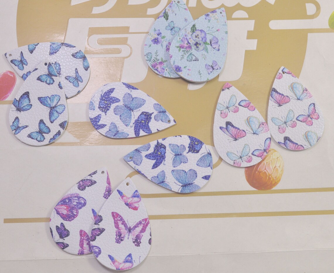 Butterfly Pattern8/20/50pcs Butterfly Charm Pendant Teardrop | Etsy