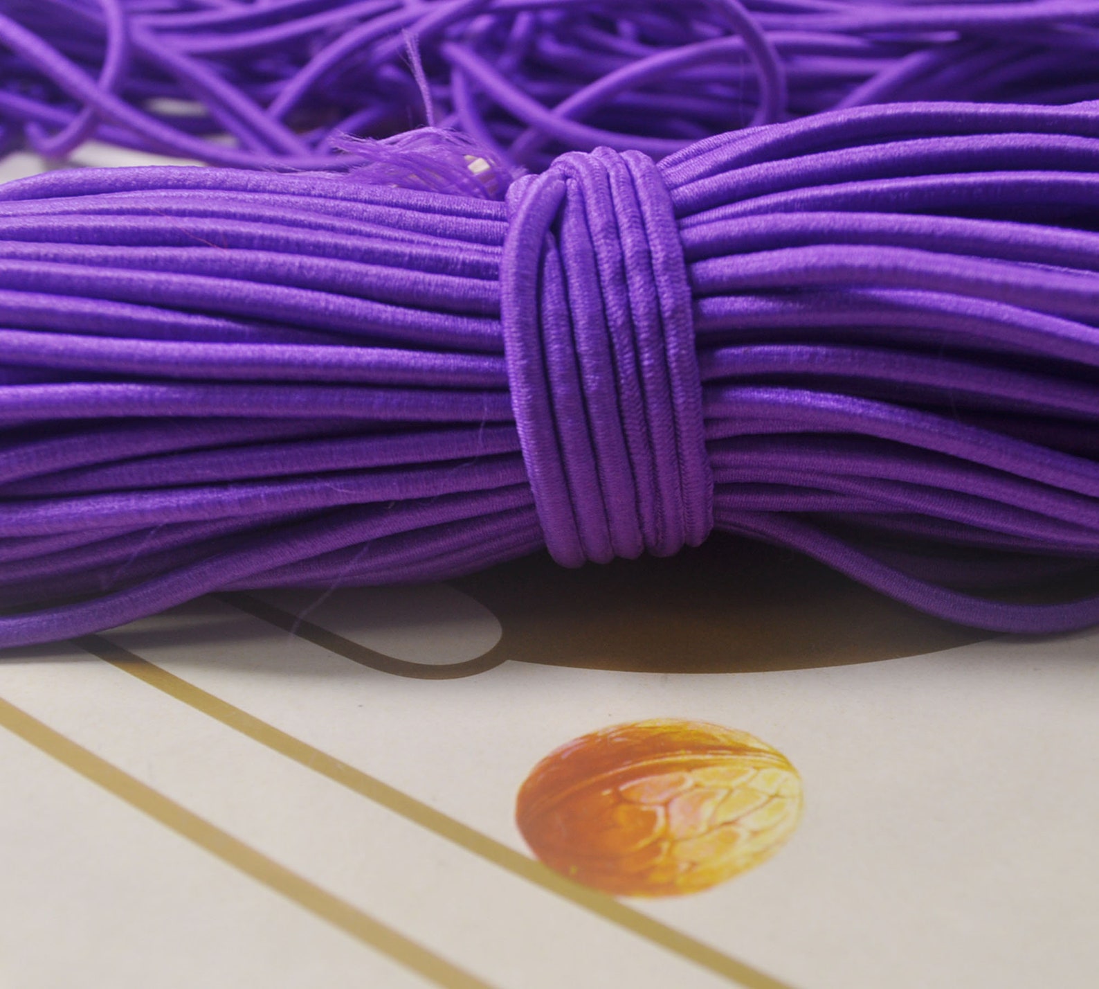 5yds Deep Purple Elastic Cord4mm Round Elastic Cordstretch - Etsy