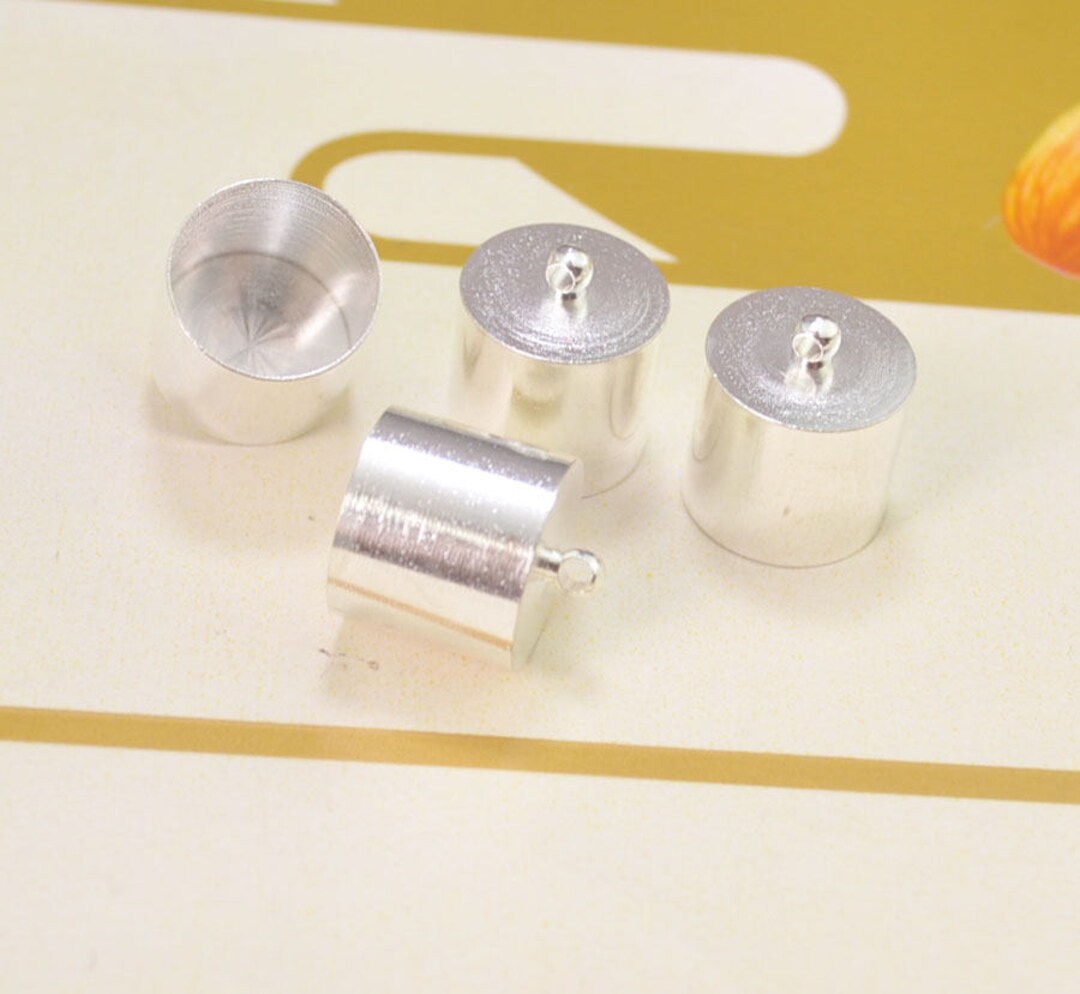 10pcs Silver End Caps,big Metal End Cap Connectors,tassel Cap,bracelet ...
