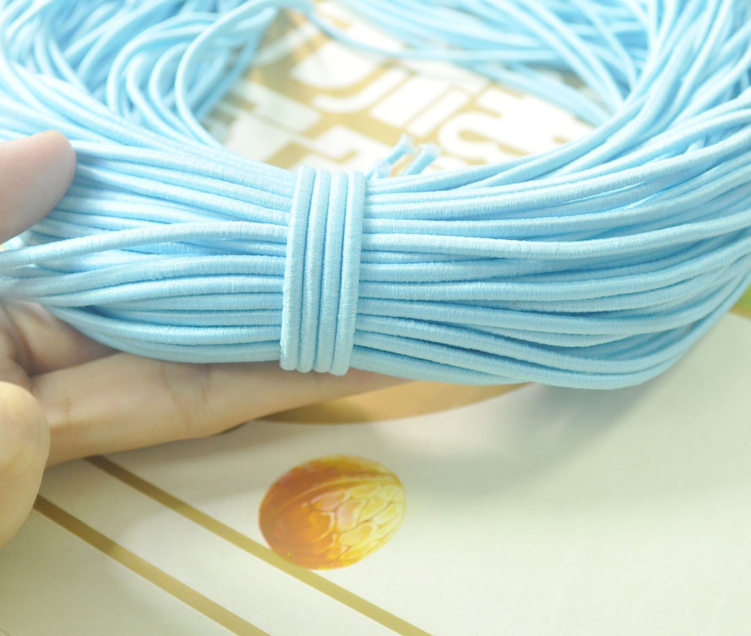 5 Meters 2.5mm Round Elastic Cord,light Blue Stretch Cord, Stretch ...