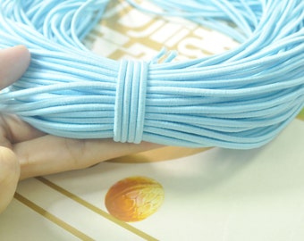 20 Yds Round Elastic Cord 2.5mm White Stretch Cord Braided - Etsy