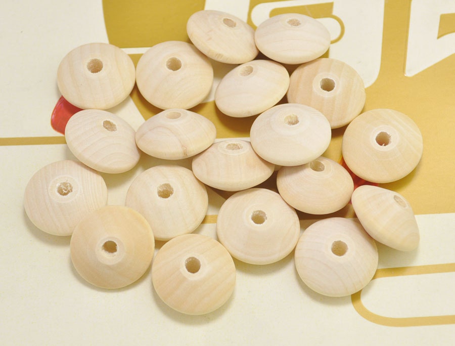 Double Cone Wood Bead,20pcs Bicone Wooden Beads,unfinished Natural Wood ...