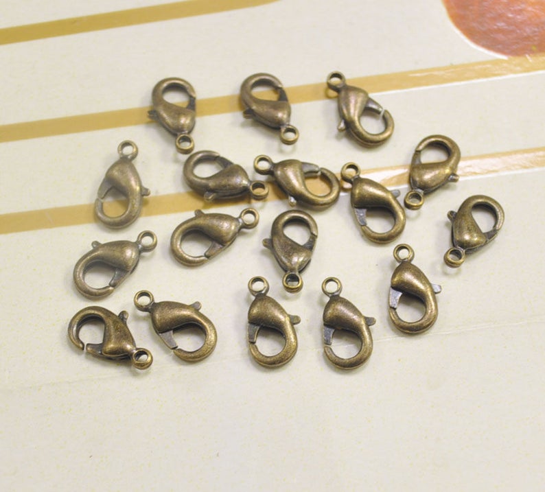 50pcs Bronze Brass Lobster Clasps / Claw Clasp / Lobster - Etsy