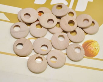 20pcs 49mm Natural Flat Wood Ringlarge Unfinished Wooden - Etsy