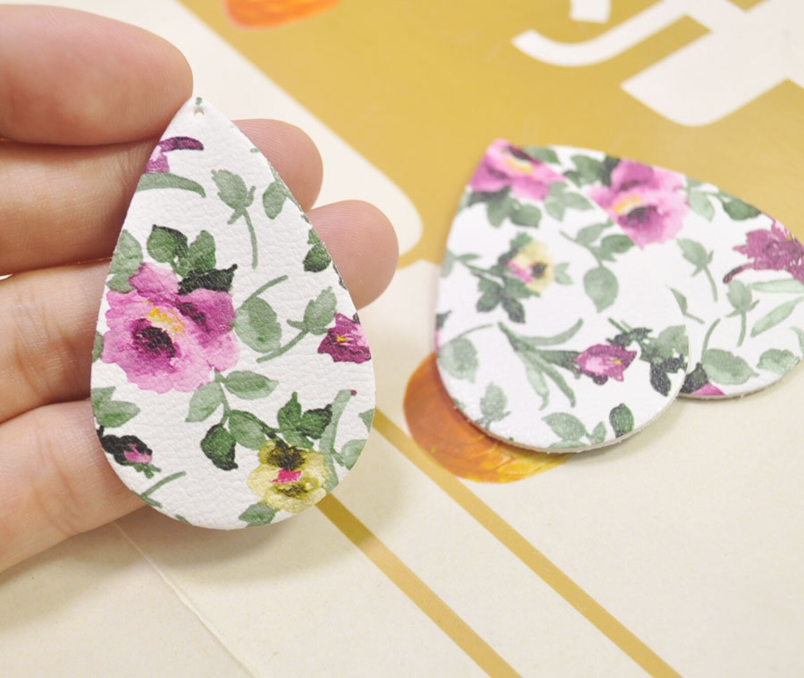 40pcs Leather Teardrop Shapeteardrop Earring | Etsy