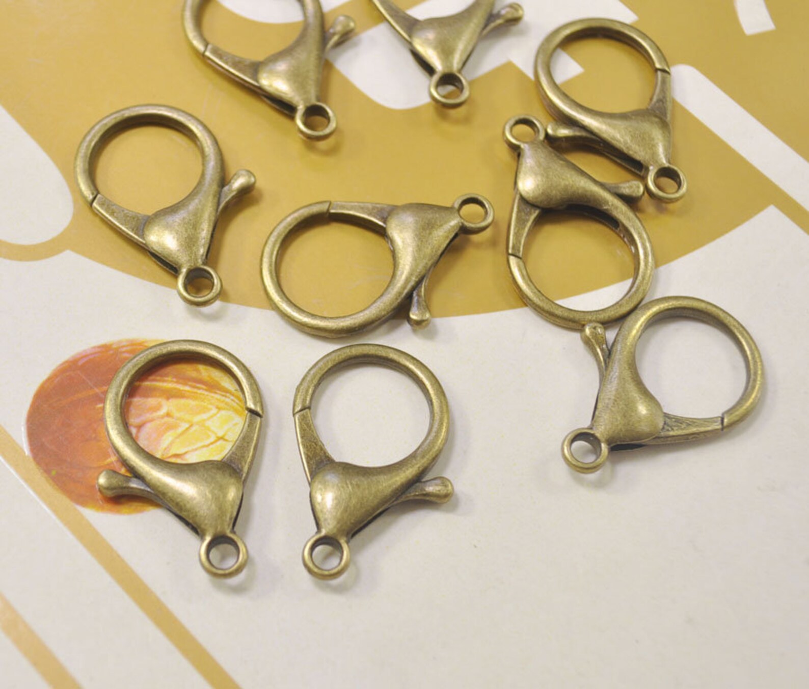 8pcs Bronze Keyclasps,key Clasp,lobster Clasp Claw Key Chain Supplies ...