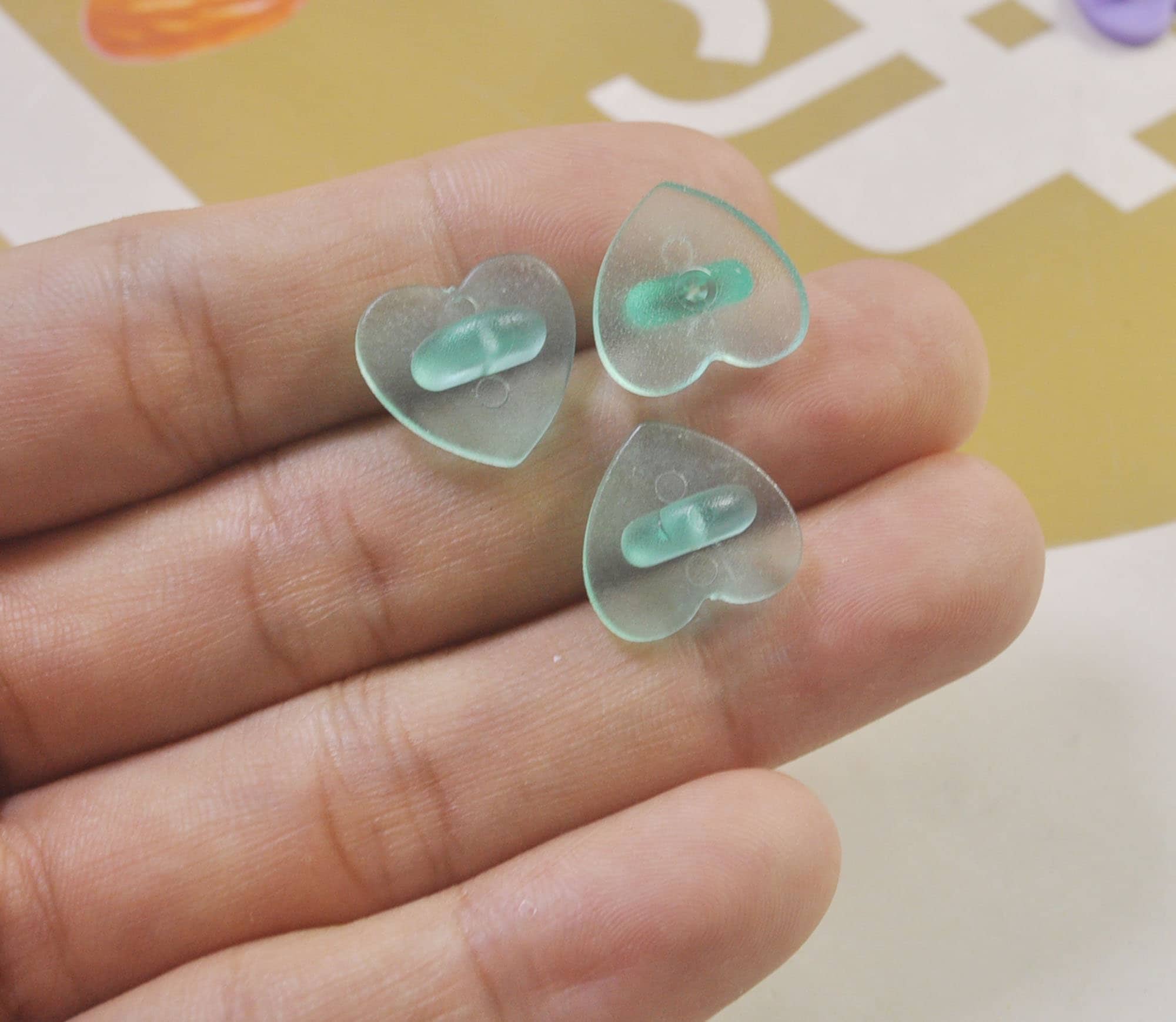 Pack of 1020 40 60 80 or 100pcscolorfull Heart Rubber - Etsy