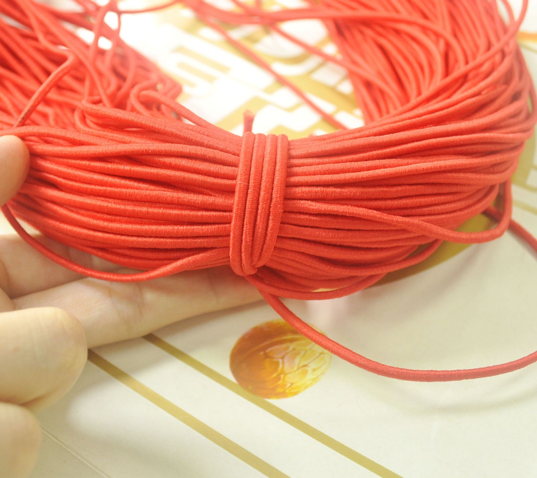 5 Meters 2.5mm Round Elastic Cord,red Stretch Cord, Stretch Elastic ...