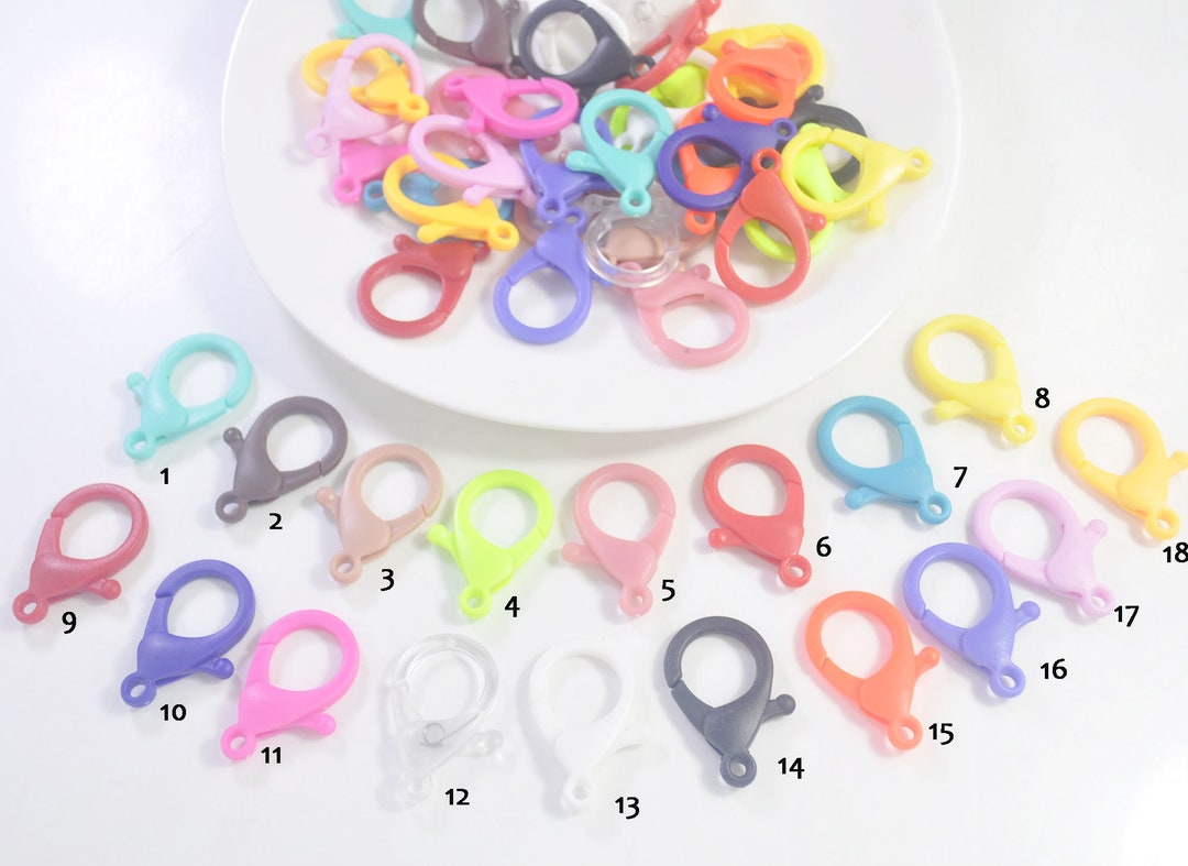 40pcs Big Plastic Lobster Clasp, Handbag Purse Strap Charm,plastic Key ...