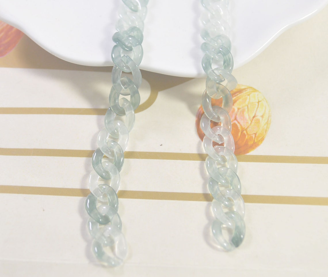 60Pcs Petite chaîne en plastique vert émeraude plastique Curb - Etsy France