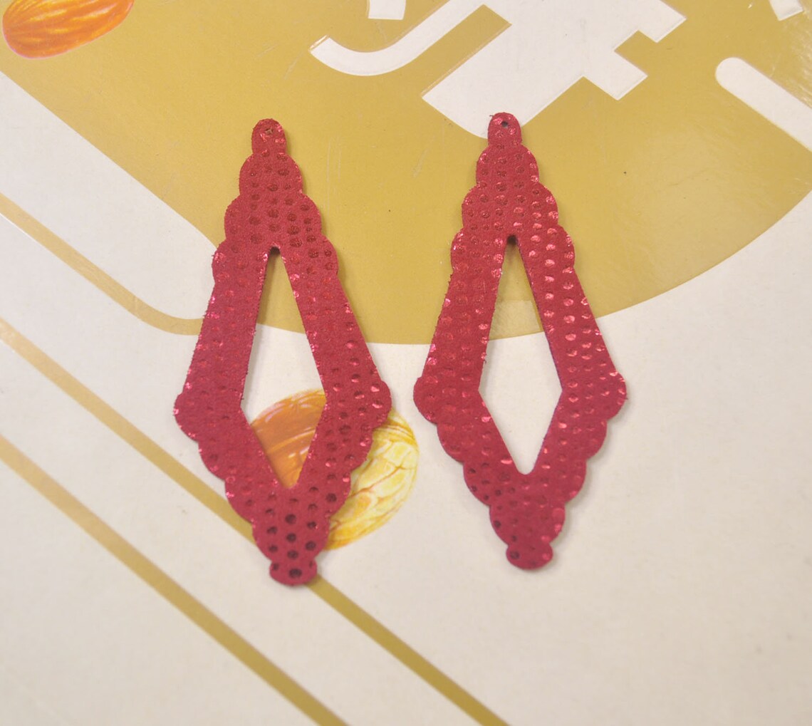 20/50pcs Mixed Color Leather Diamond Shapevegan Leather - Etsy