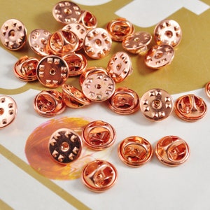 5 Colors,10/20/30/50 Pieces Brass Blank Brooch Tie Pins Pinch Badge ...