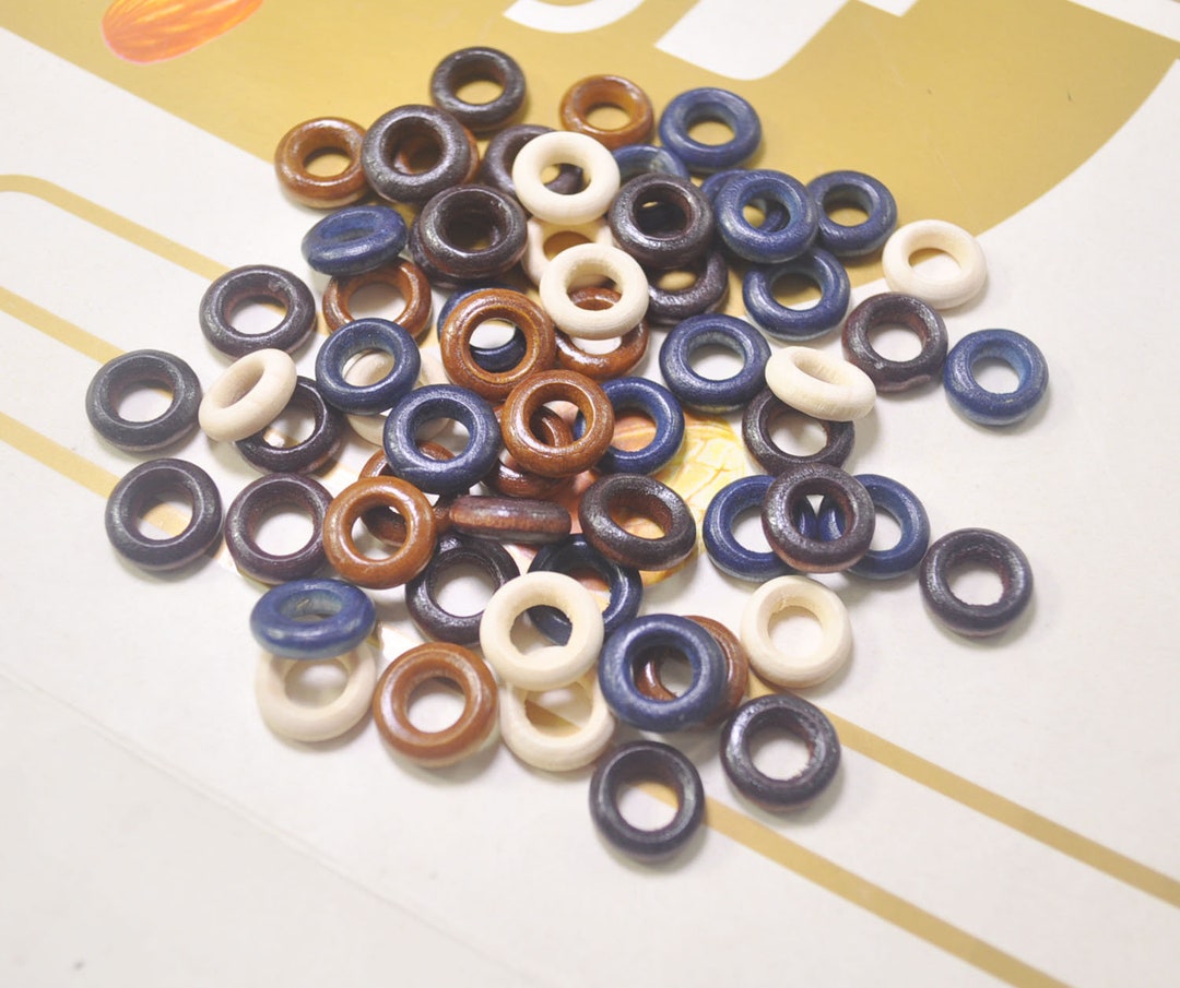 Wholesale 200pcs Round Wood Rings -12mm Mixed Color Small Wooden Ring ...