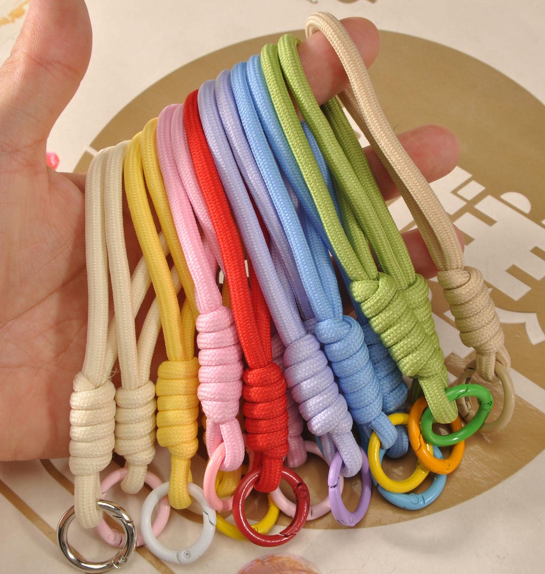 14 Farben Seil Armband, Handy Handschlaufe, Paracord Gurt Schlüsselbund ...