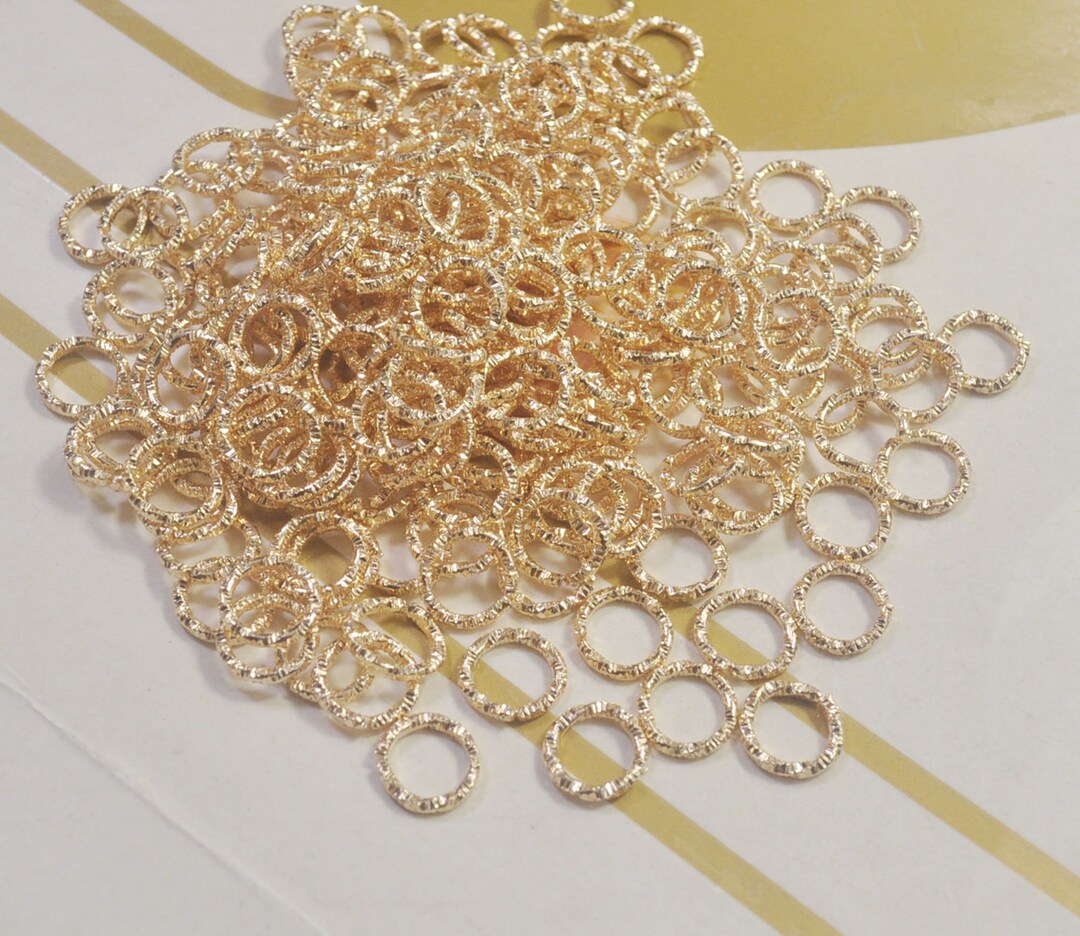 Textured Jump Ring,iron Open Jump Rings,200pcs 8mm KC Gold Plated Jump ...