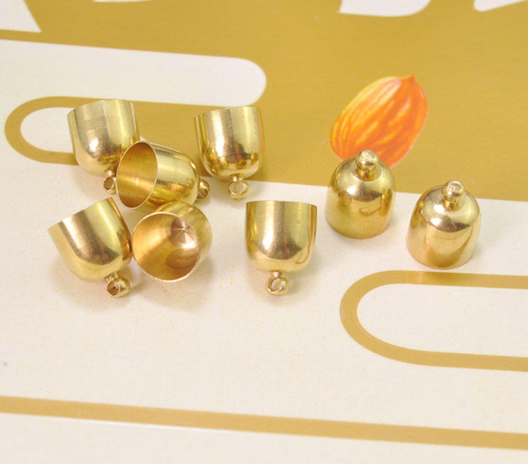 20pcs End Cap,raw Brass Cap,tassel Cap,cord Ends,bead Caps Loops for ...