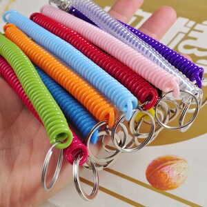 1-50pcs Colorful Plastic Spring Buckle Belt Bag Clip Loop Hook Keychain ...