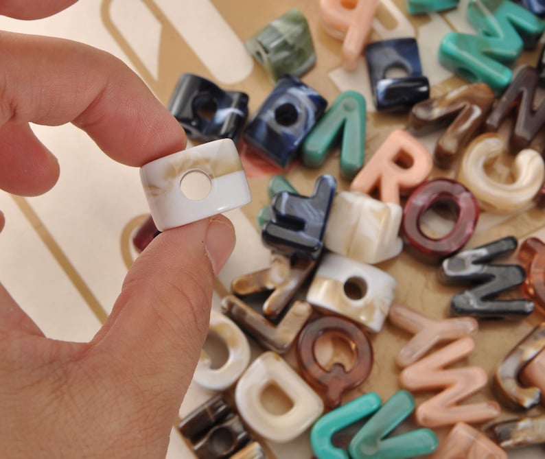 10/20/30pcs Chunky A-Z Alphabet Beads,marble Letters Bead，acrylic ...