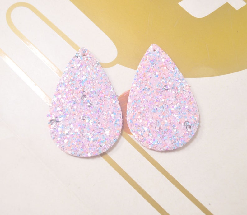 8pcs Mixed Pink Glitter Leather Teardrop Shapeteardrop - Etsy