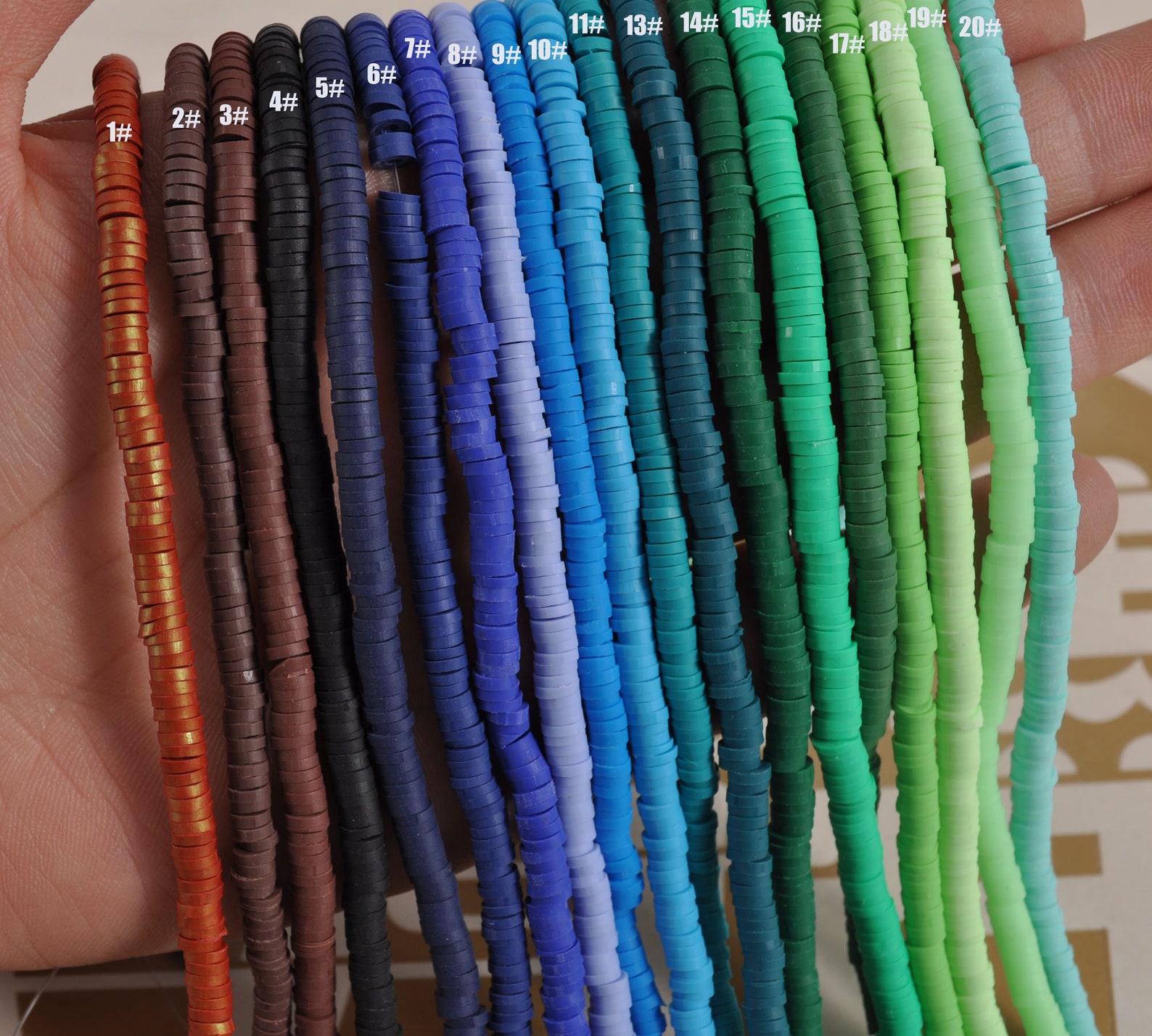 55 Colors Polymer Clay Beads,4mm Colorful Round Shaped Bead,african ...