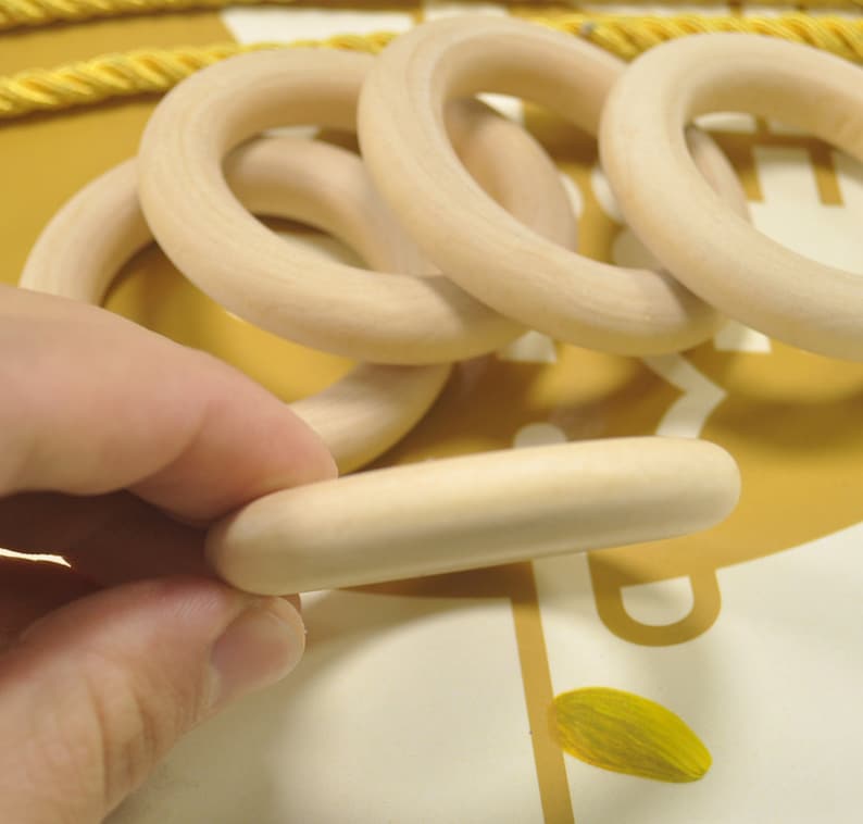 10pcs Round Wooden Rings 55mm Large Wooden Ring natural | Etsy