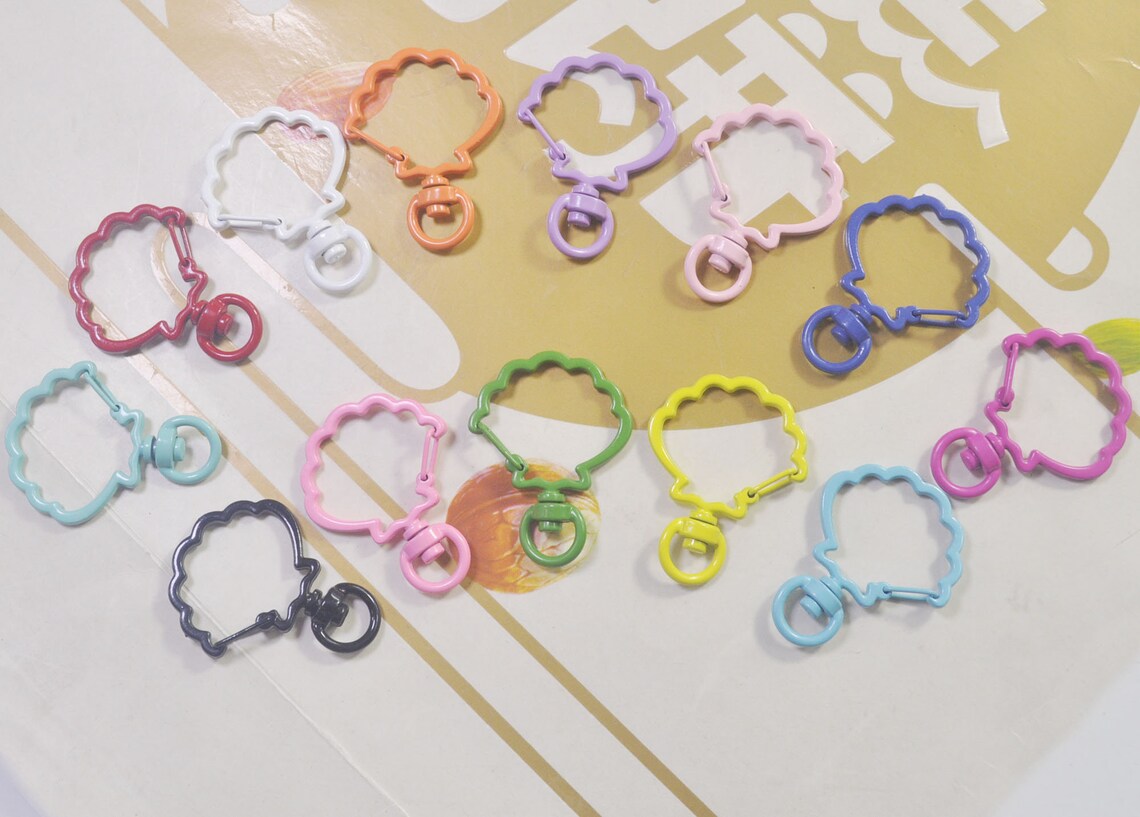 20Pcs Mixed Color Lobster Claw Clasps Heart Clasp Key | Etsy