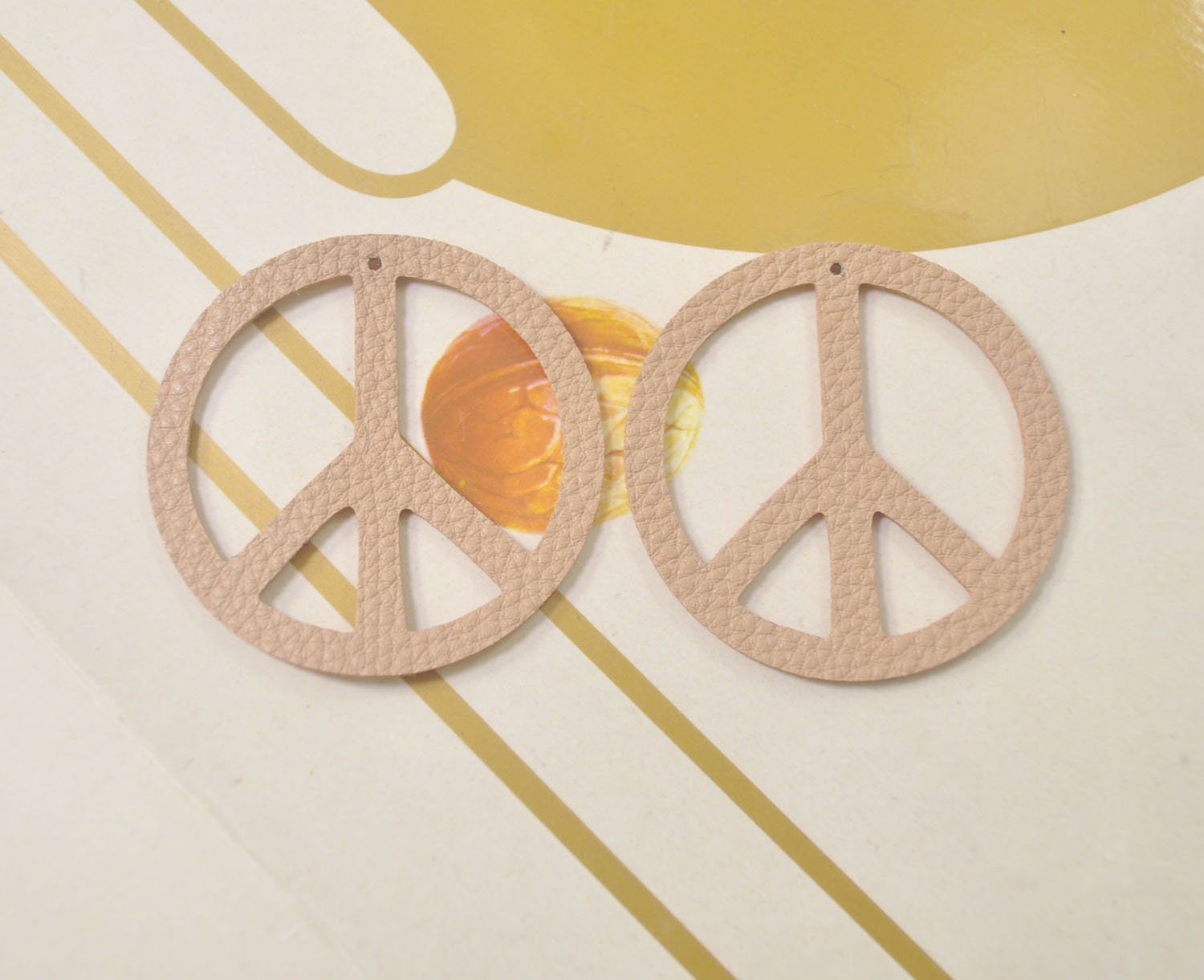 20/50Pcs Leather Peace sign shapeFaux Leather Peace sign | Etsy