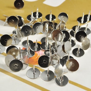 5 Colors,10/20/30/50 Pieces Brass Blank Brooch Tie Pins Pinch Badge ...