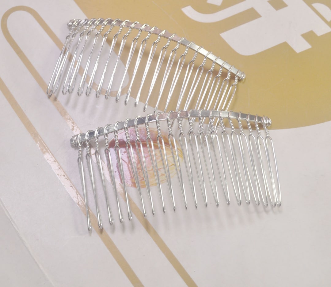 4,6,10,30,50pcs Silver Plated Wire Metal Hair Combs,metal Veil Comb ...