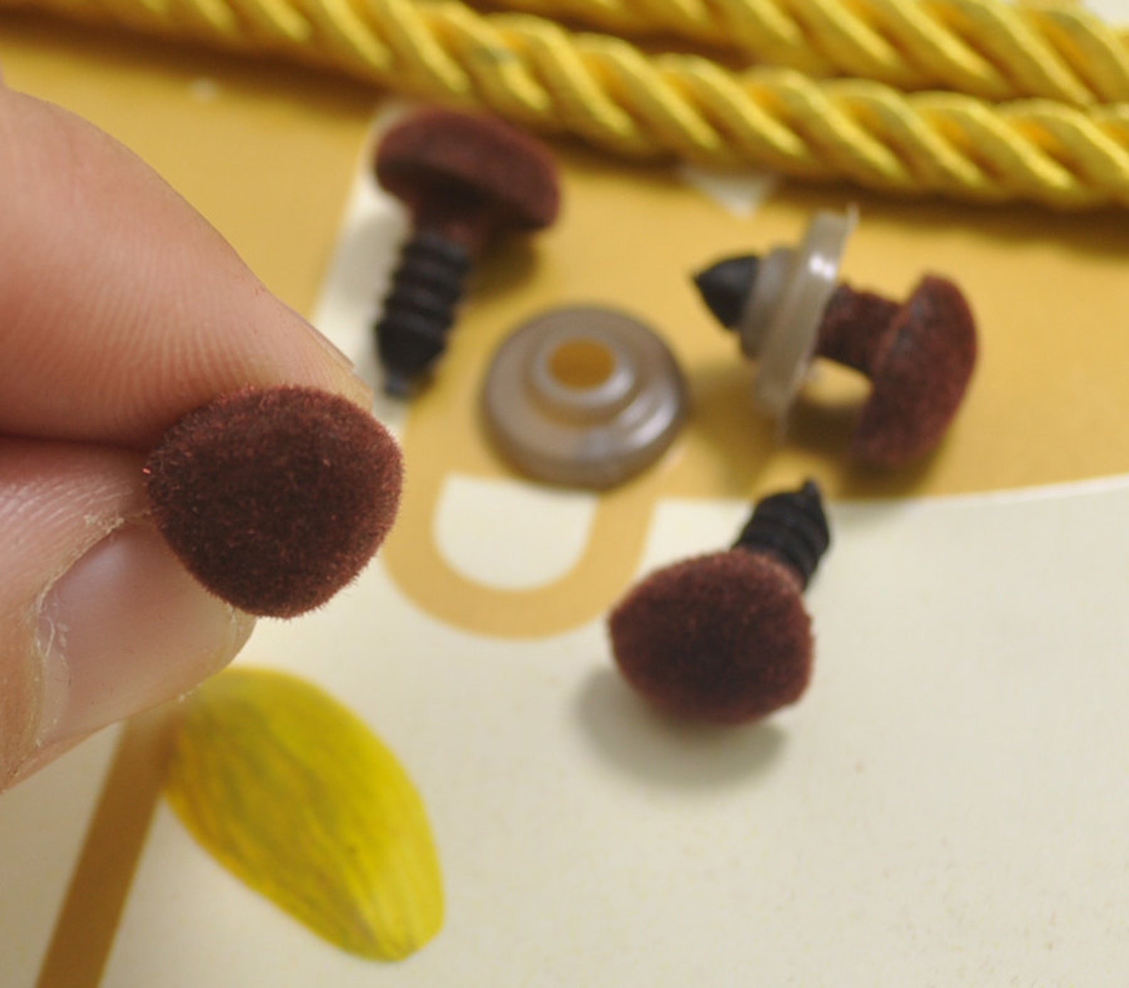 11x9.5mm Brown Flocking Nose Safety Nose Triangle Nose Safety | Etsy