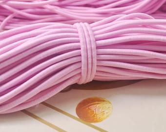 Pink Elastic Cord, 2.5mm Pink Elastic Cord,stretchy Cord,elastic Rope ...