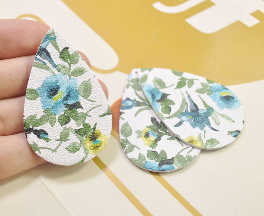 40pcs Leather Teardrop Shapeteardrop Earring - Etsy