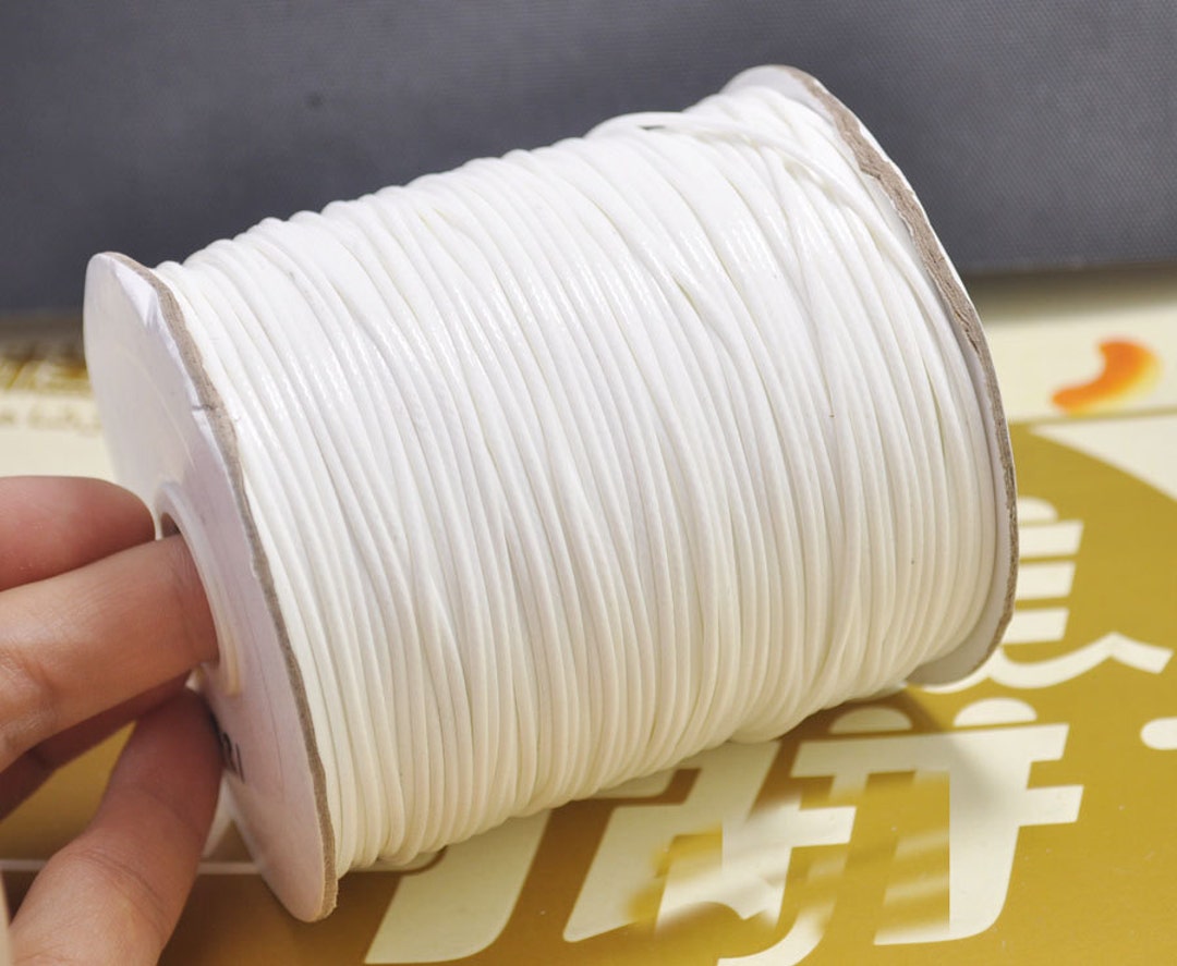 Wholesale 10yds 1.5mm Wax Cords String Rope,white Waxed Polyester ...