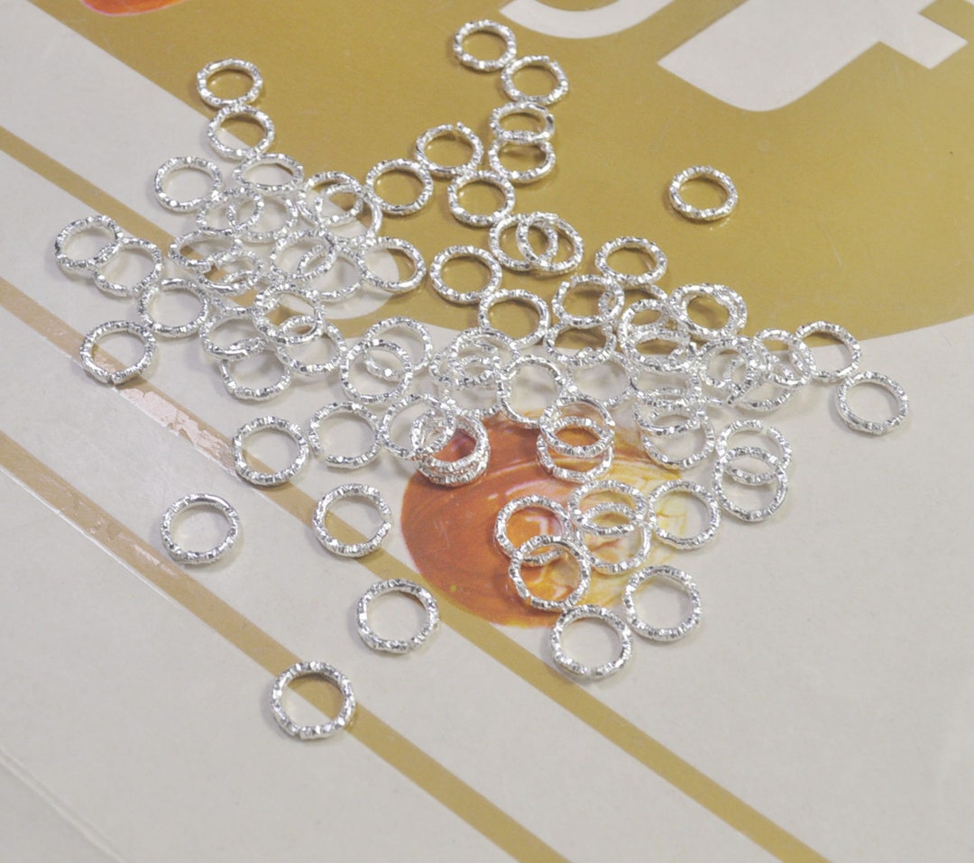 Textured Jump Ring,iron Open Jump Rings,200pcs 8mm Silver Plated Jump ...