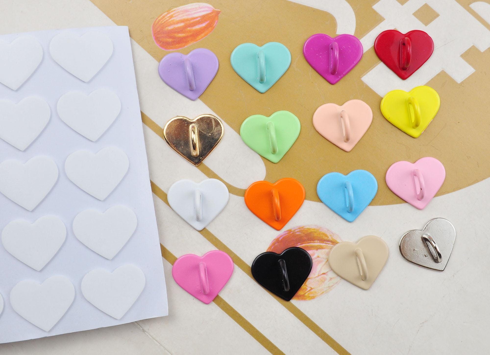 2 -100pcs Heart Phone Charm Hooks,kawaii Adhesive Metal Charm Hook ...