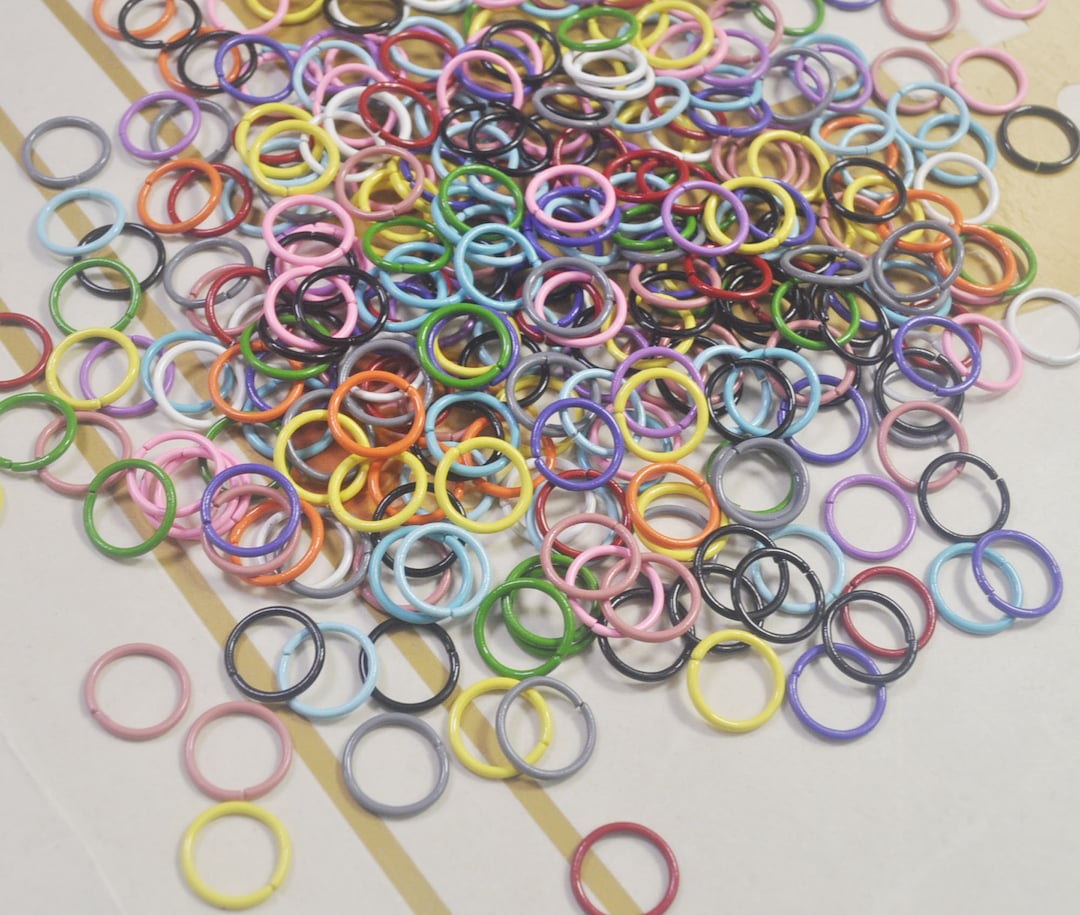 10mm Iron Jump Rings, Mixed Color Jump Rings Open 10x1mm 18g(about ...