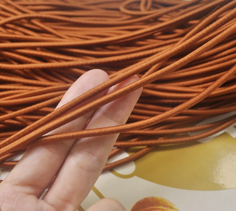 5yds Brown Elastic Cord4mm Round Elastic Cordstretch - Etsy