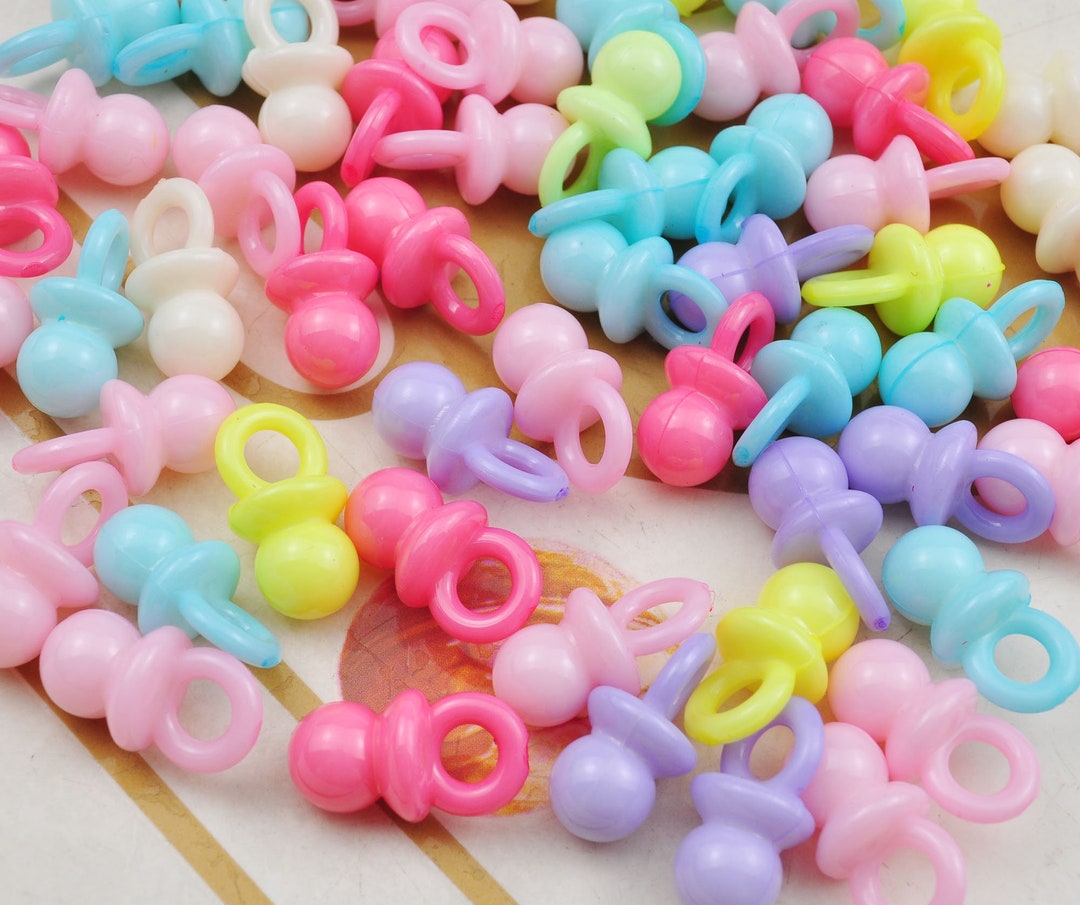 Acrylic Pacifier Pendant Charms，acrylic Pacifier Beads,random Mixed ...