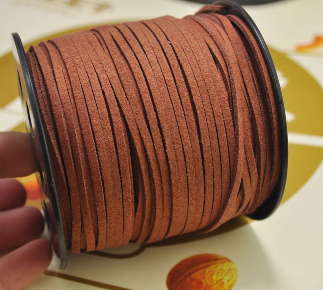 20yard 2.5mm Flat Faux Suede Leather Cord,signal Brown Leather String ...