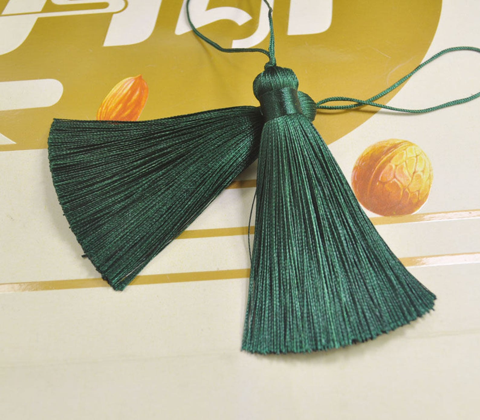 2pcs Dark Green Tassels,82mm Long Silk Tassels,handmade Tassel,necklace ...