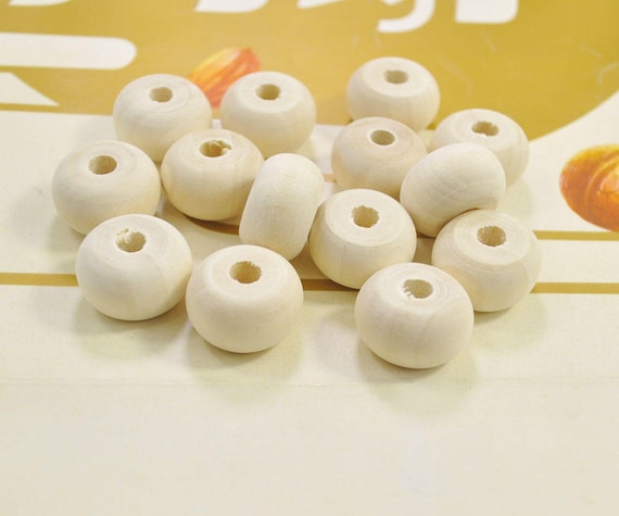 50pcs 20mm Round Flat Wooden Beads With 5mm Holeunfinished | Etsy
